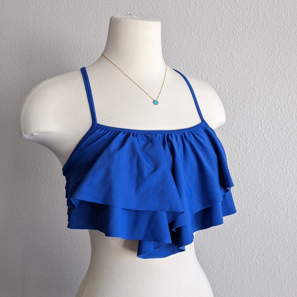 None | Swim | 35 Royal Cobalt Blue Bikini Swimsuit Top Adjustable ...